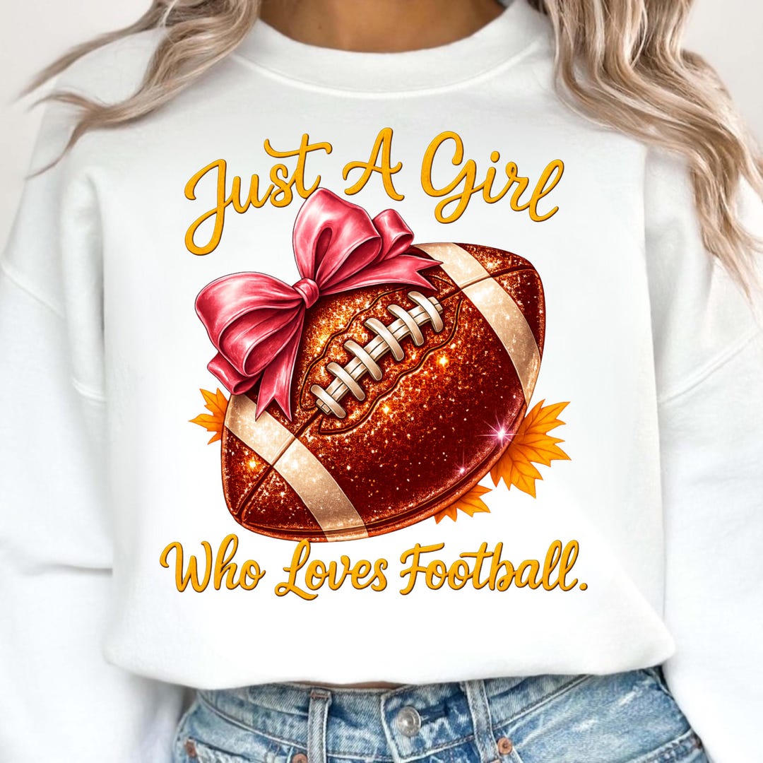 Glitter Football PNG – Girl Game Day Design (digital Download) - Etsy
