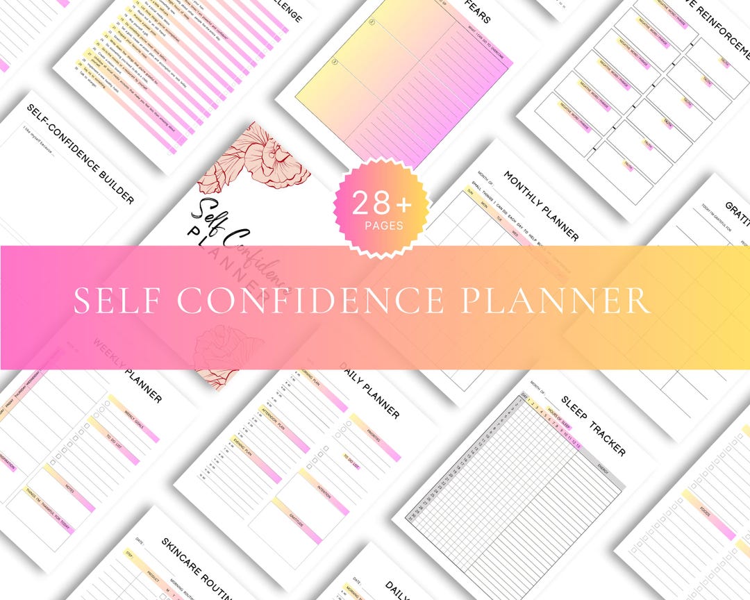 Self-confidence Planner Printable, Confidence Building Workbook ...
