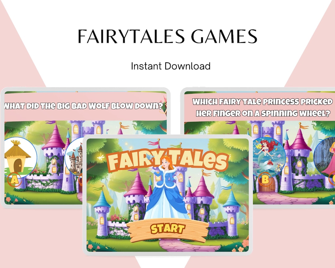 Fairy Tale Game for Kids, Printable & Digital Story Adventure, Fun ...