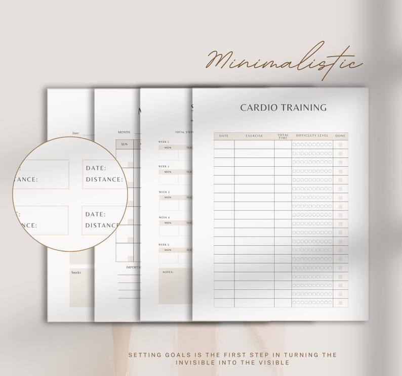 Digital Fitness Planner With Workout & Meal Tracker | Hyperlinked ...