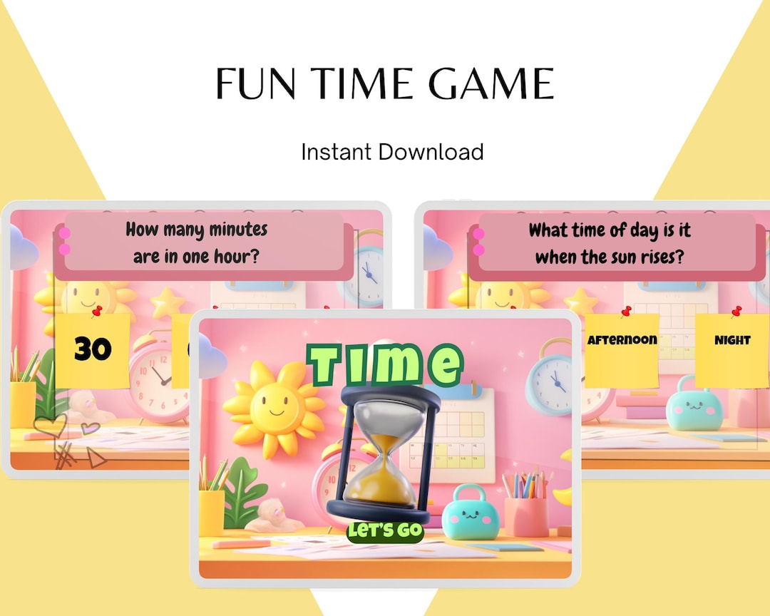 Time Game for Kids, Fun Printable & Digital Learning Activity ...