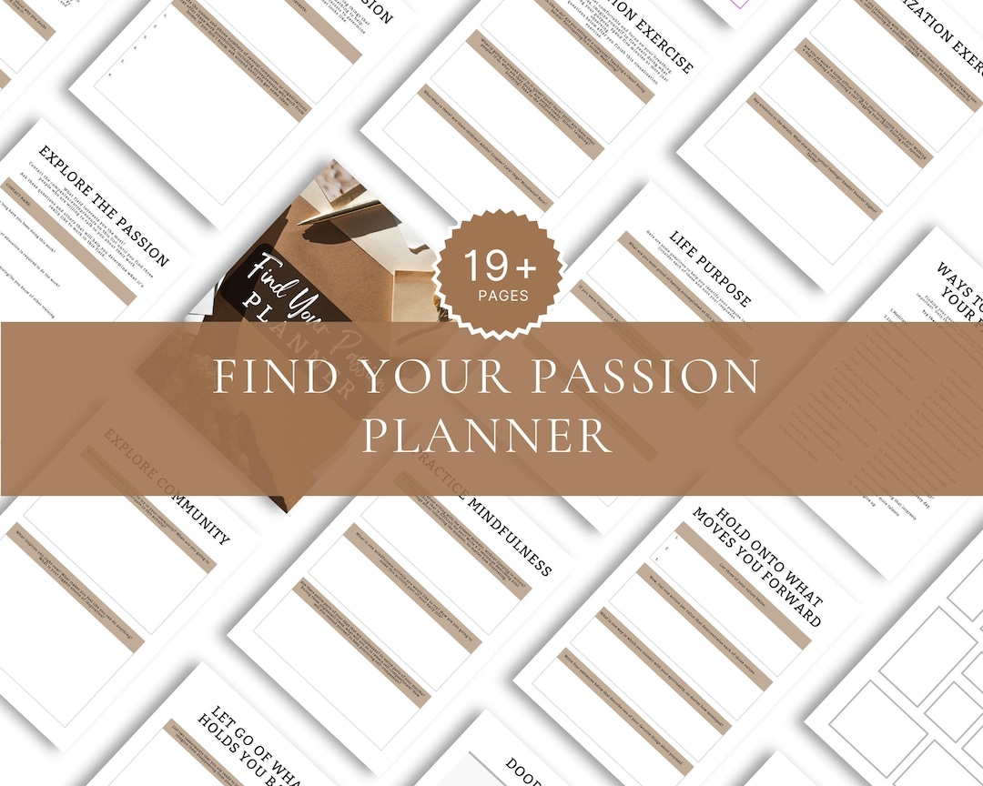 Finding Your Passion Planner Printable, Self-discovery Workbook ...
