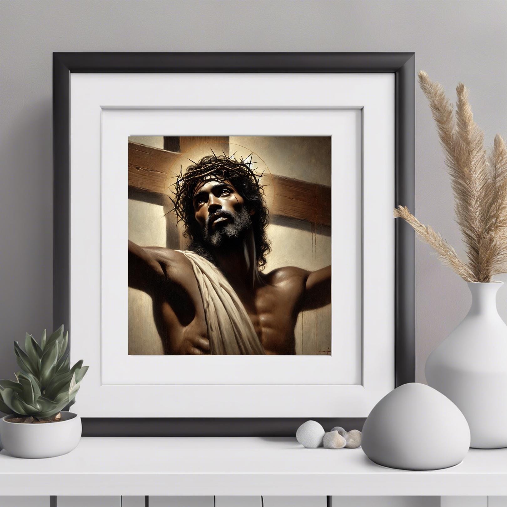 African Jesus | Black Jesus Christ Painting | Christian Artwork | Home ...