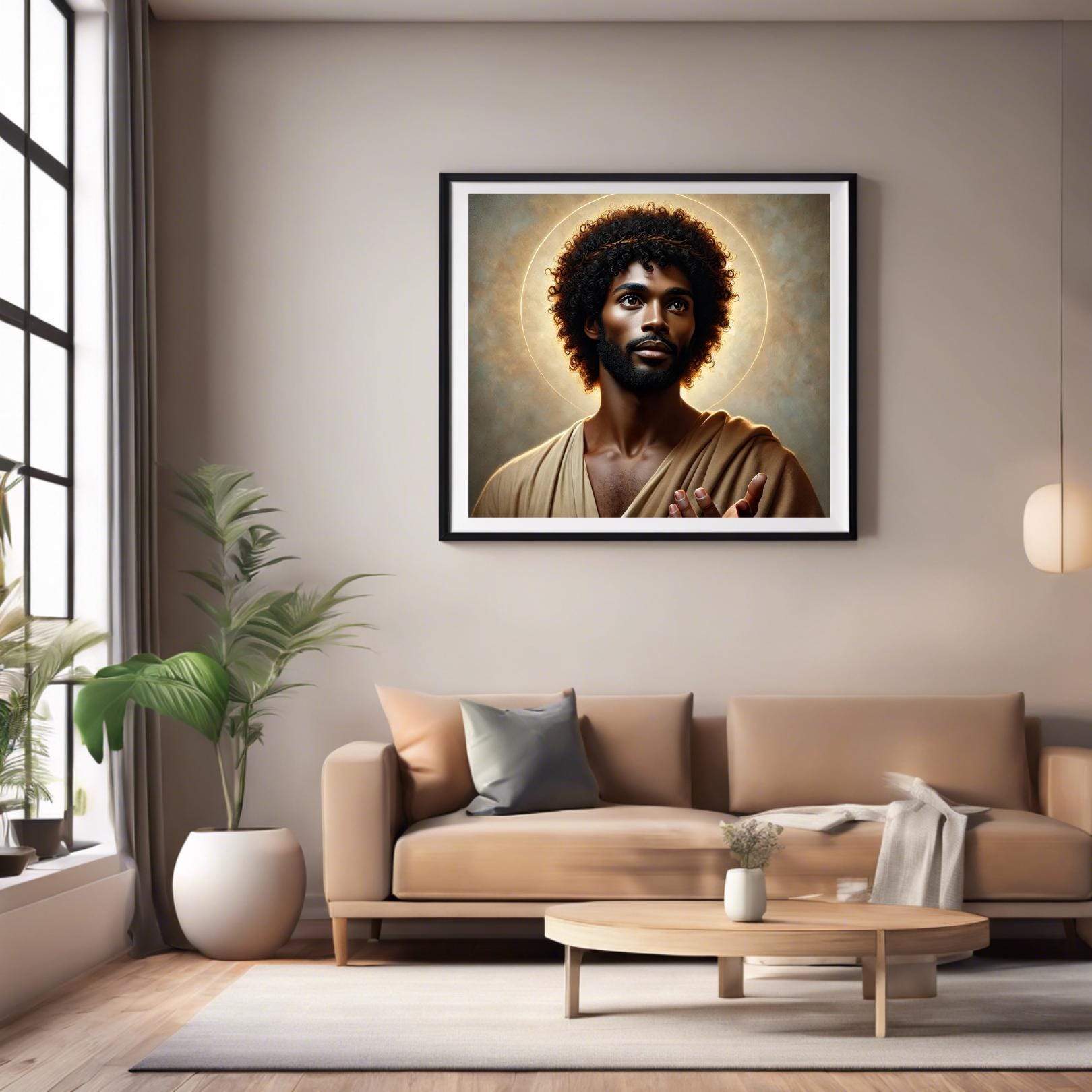 African Jesus Black Jesus Christ Painting Christian Artwork Home Decor ...