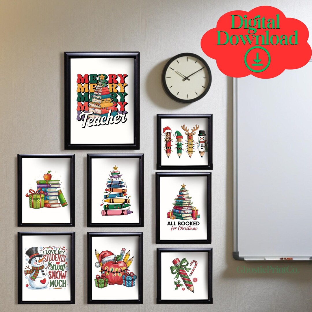 Christmas Classroom Posters, Christmas Print Bundle, Classroom Poster ...