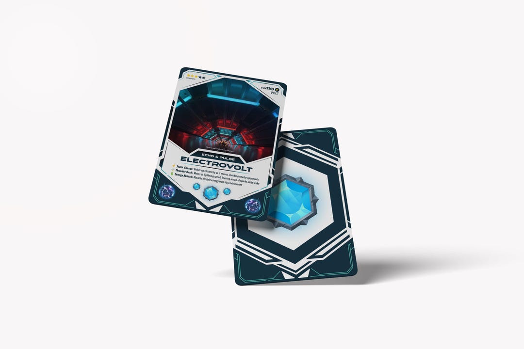 Futuristic Trading Card Template PSD – Fully Customizable Digital ...