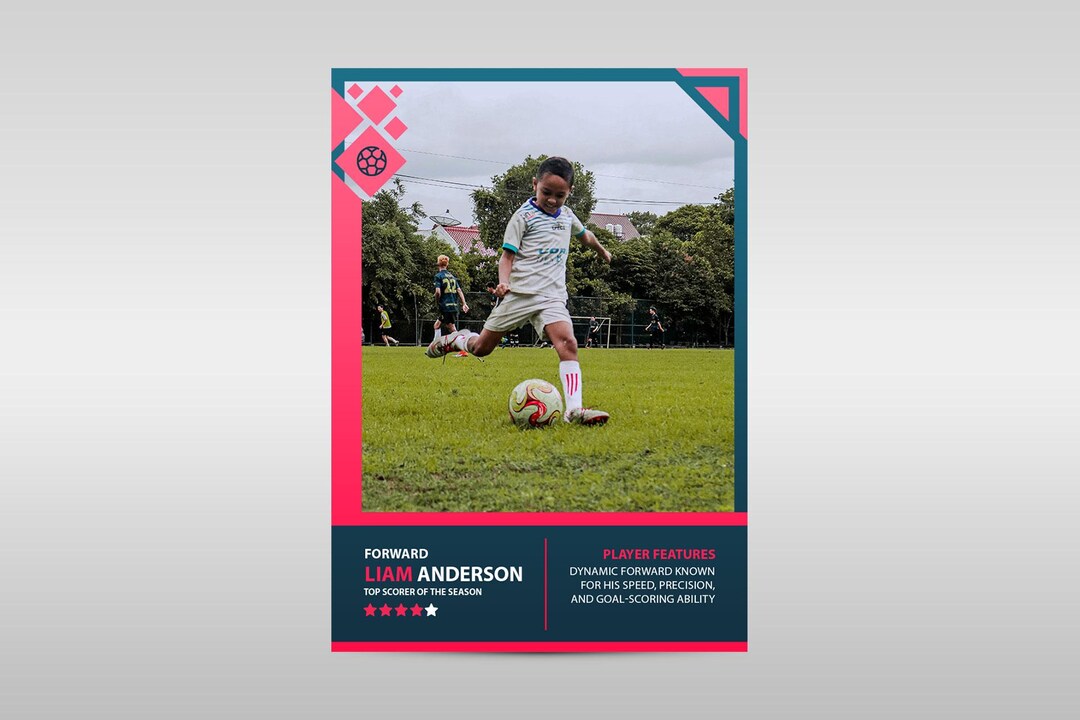 Sports Trading Card Template | Digital Download | Customizable PSD & AI ...