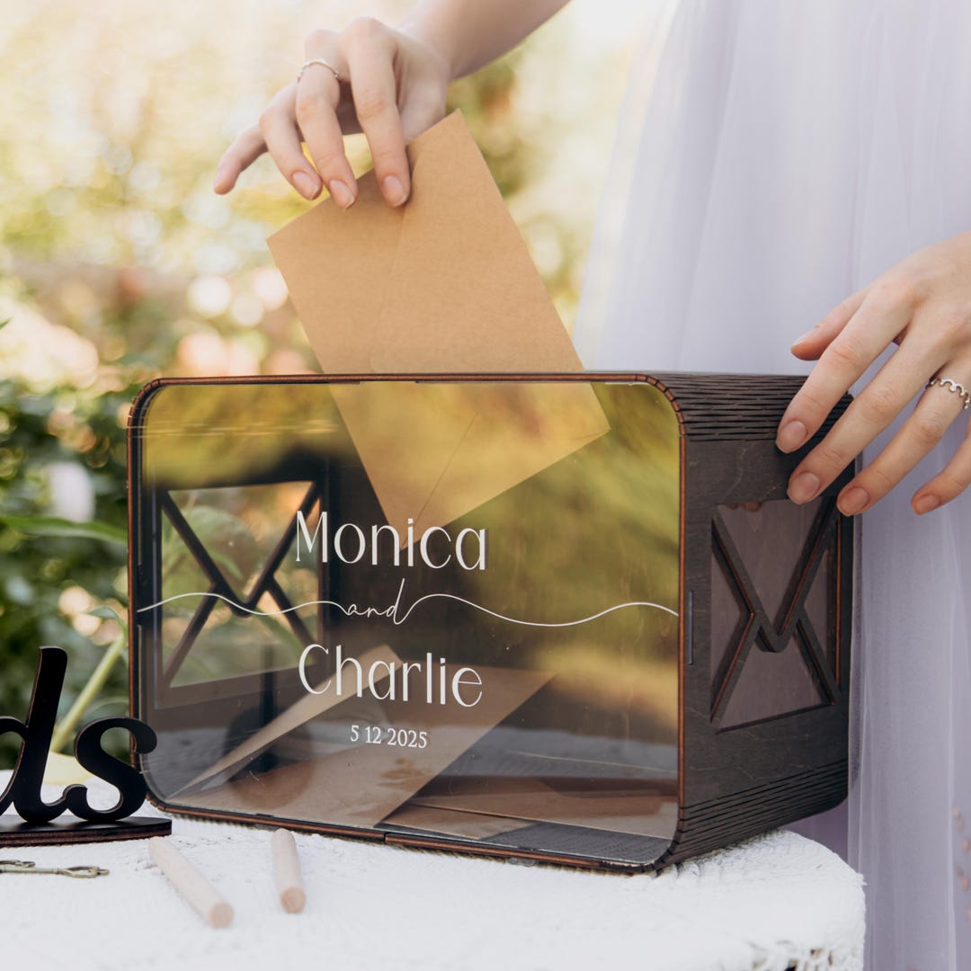 Personalized Wedding Card Box for Rustic Wedding Decor, Unique Card Box ...