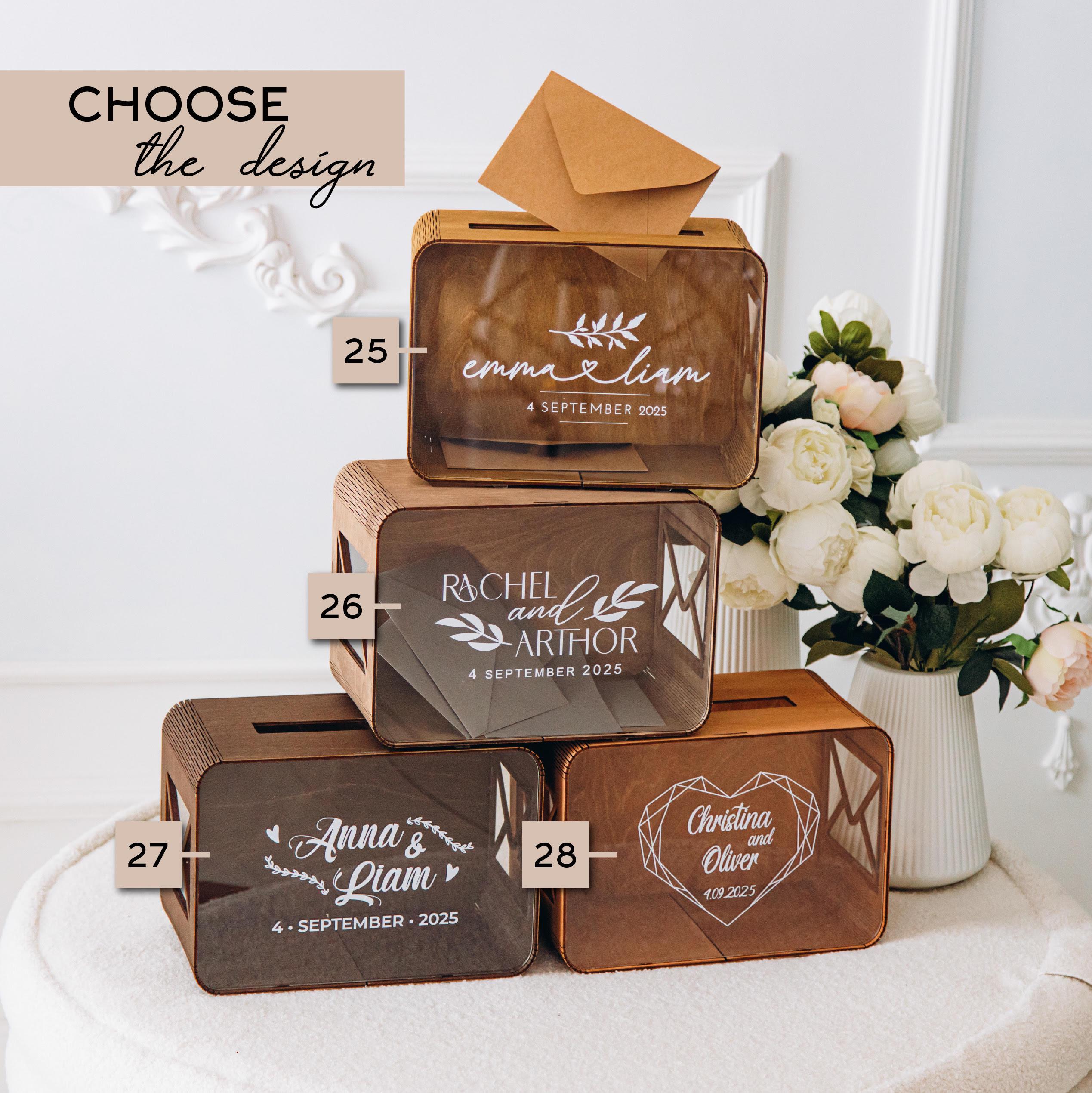Custom Card Box and Guest Book Sing Wedding Set, Personalized Bridal ...