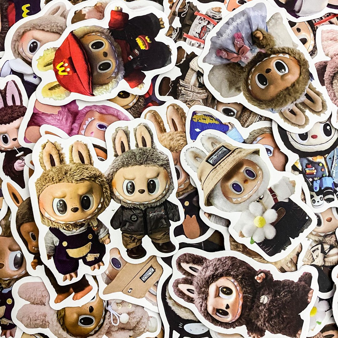 50 Random Cute Stickers, Furry Doll Stickers, Aesthetic Decals ...