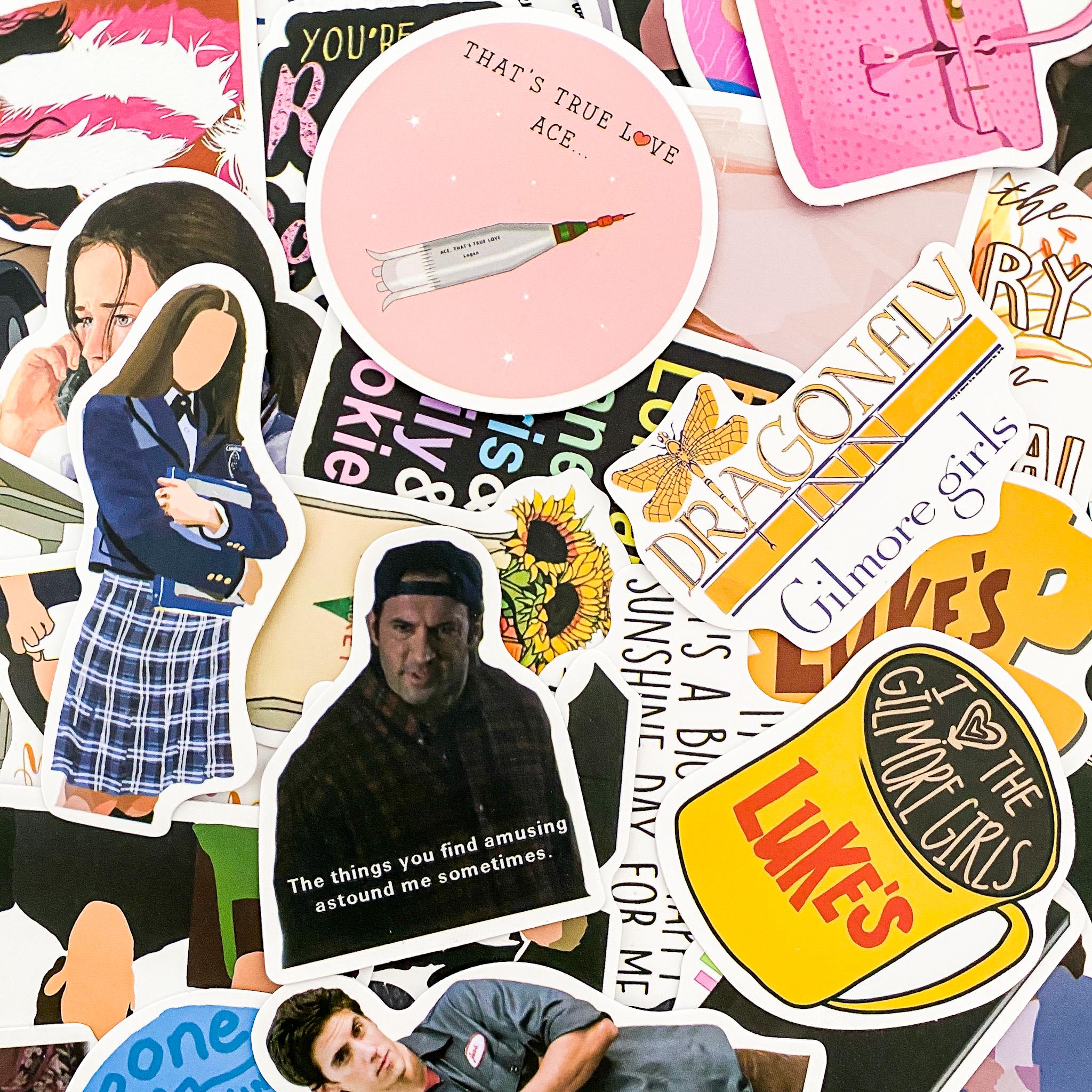 50 Random Cozy TV Show Stickers, Pop Culture Sticker Pack, Funny Quote ...