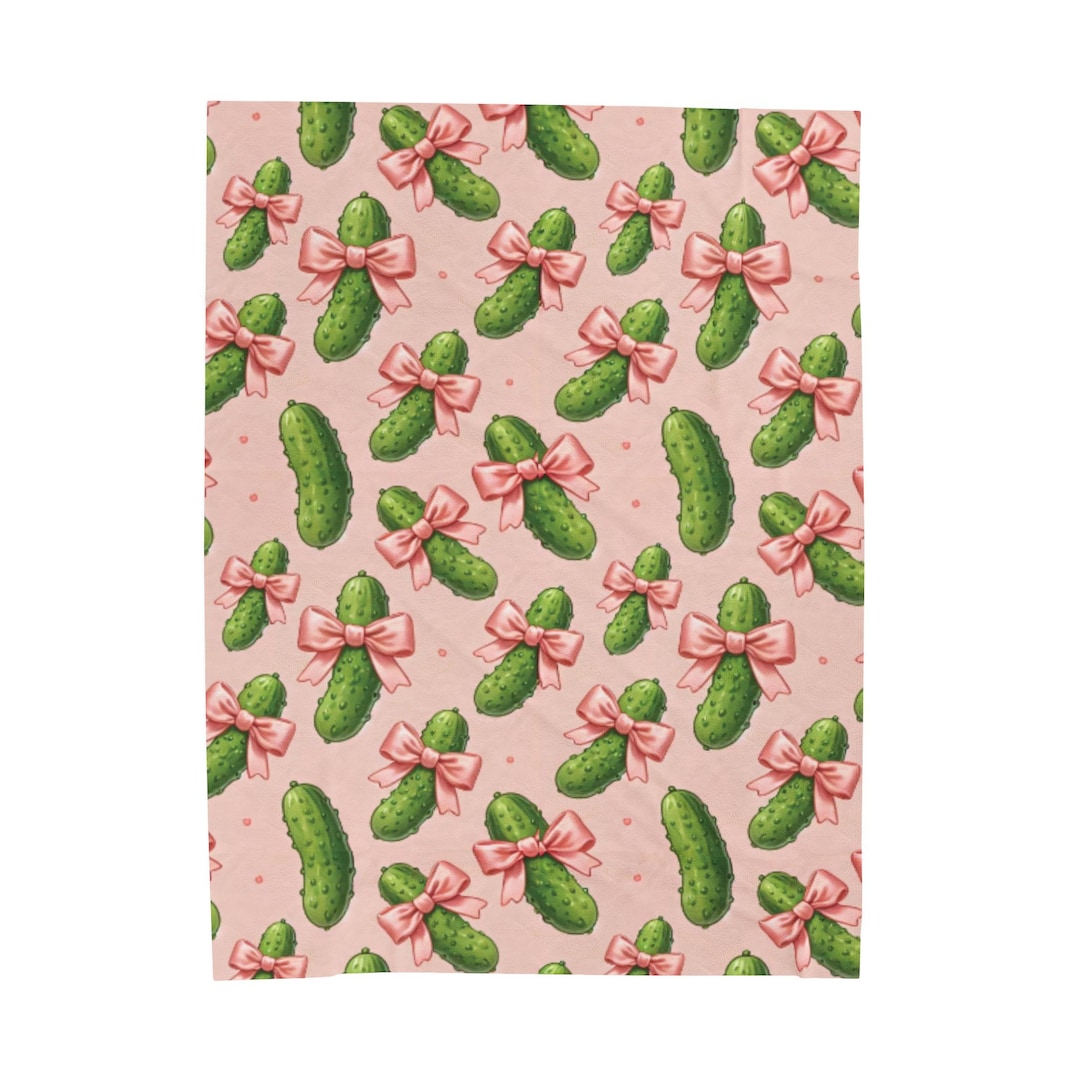 Preppy Pickle Pink Coquette Bow Velveteen Plush Blanket, Cozy Throw ...