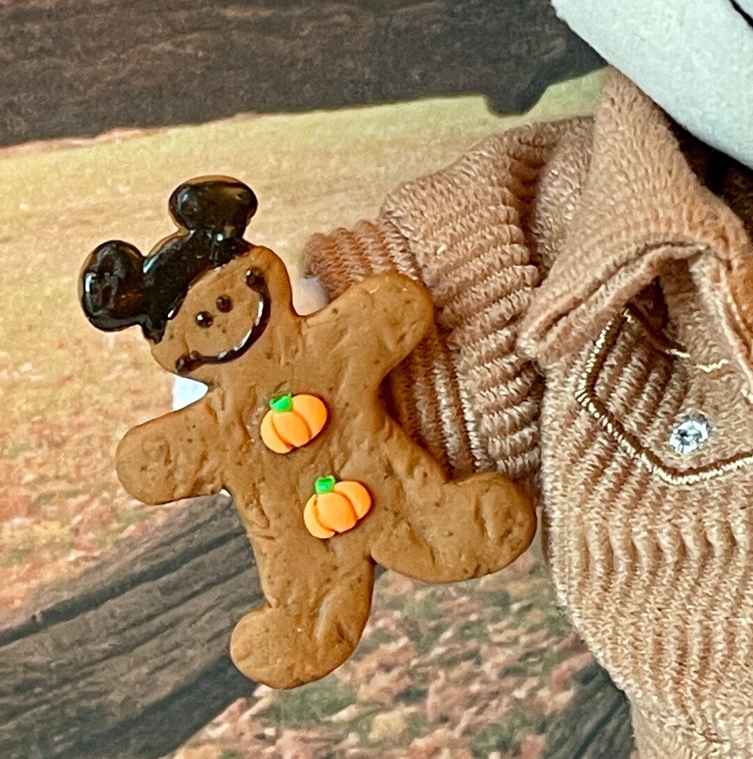 Mickey Gingerbread Man Pumpkin Cookie Magnetic Disney Nuimos Accessory ...