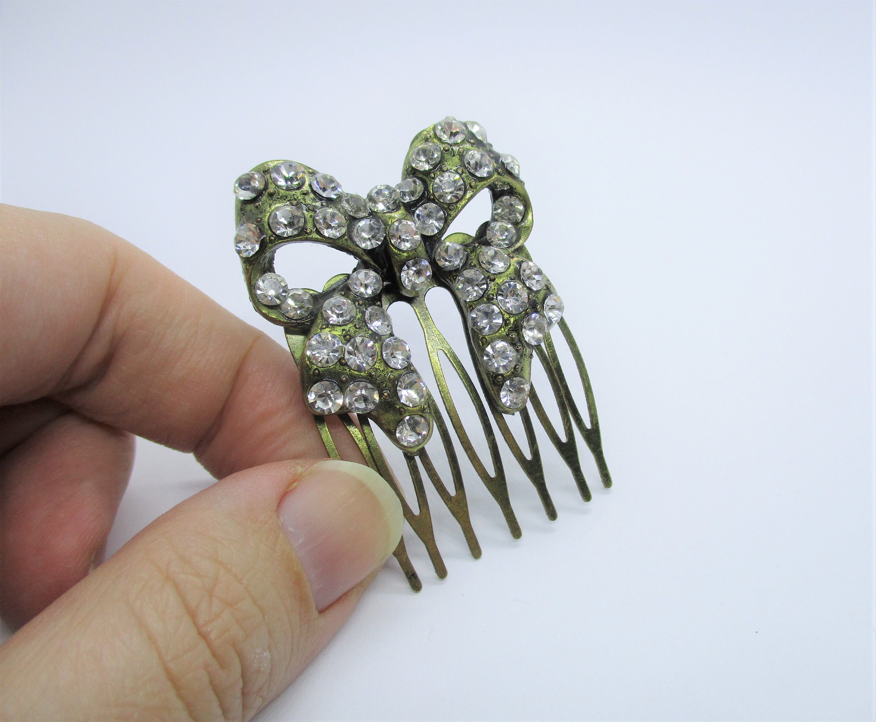 Rhinestone Hair Comb: Stunning Sparkly Brilliant Cut | Etsy