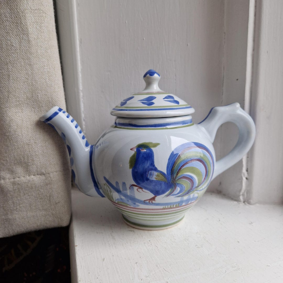 Henriot Quimper Teapot: Lovely Small Size Henriot Quimper French ...