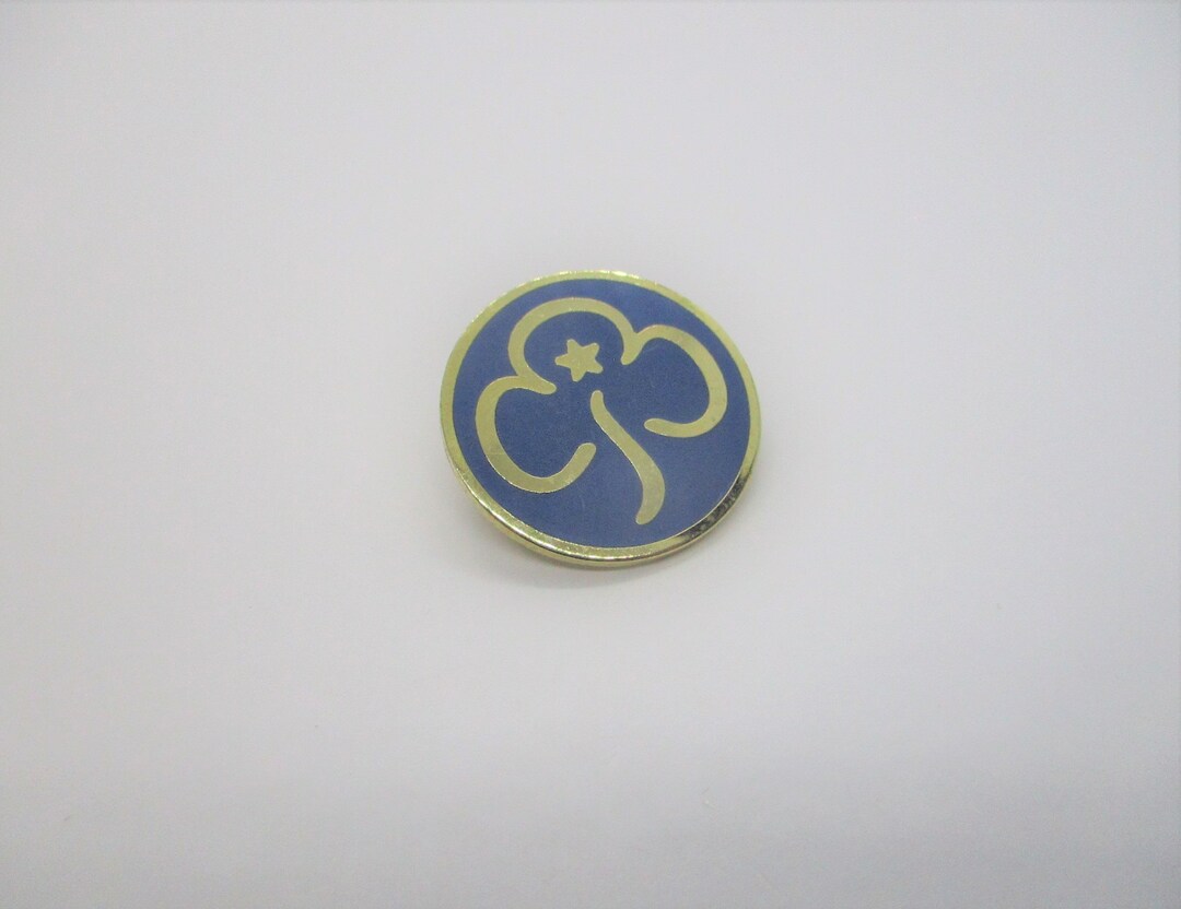 Girl Guiding Badge: Gold Tone Blue or Green Enamel Vintage - Etsy