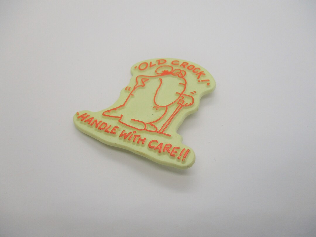 Cheeky Pin Badge: Cheeky 1980s Silly Pin Badge Button, Cream and Red ...
