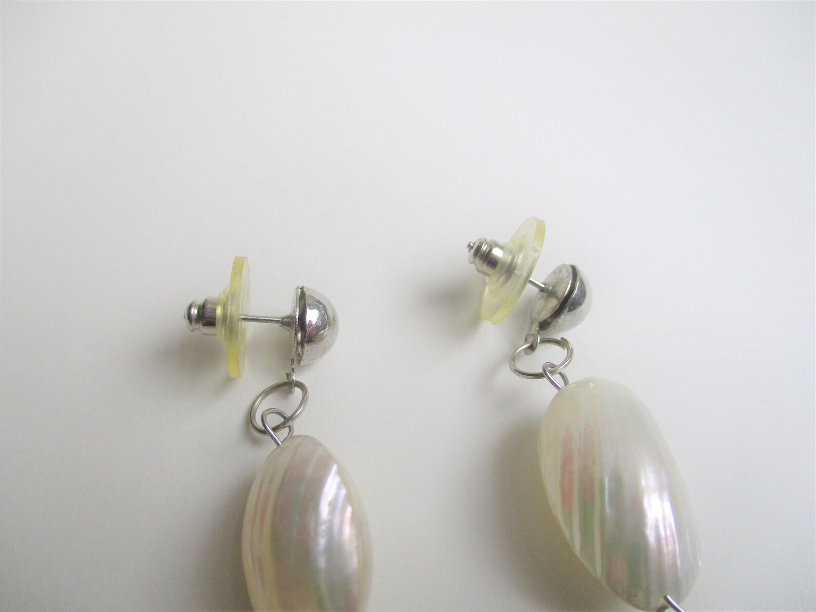 Shell Pearl Earrings: Mother of Pearl Shell and Black and - Etsy