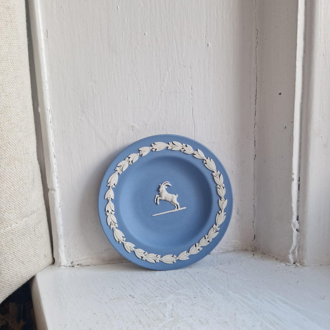 Blue Wedgwood Plate: Lovely Rare Powder Blue Porcelain Jasperware ...