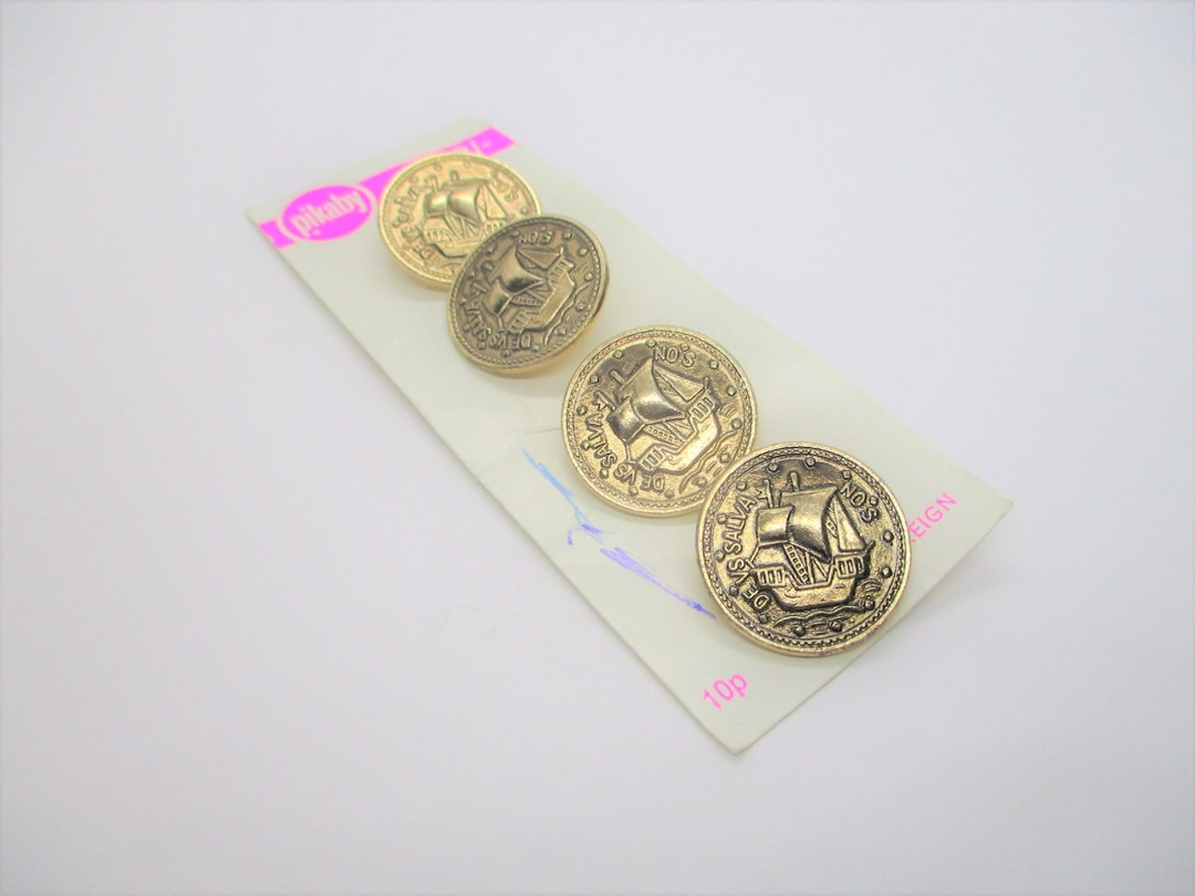 Norwegian Coins Buttons: Instant Collection Destash, Four Copper ...