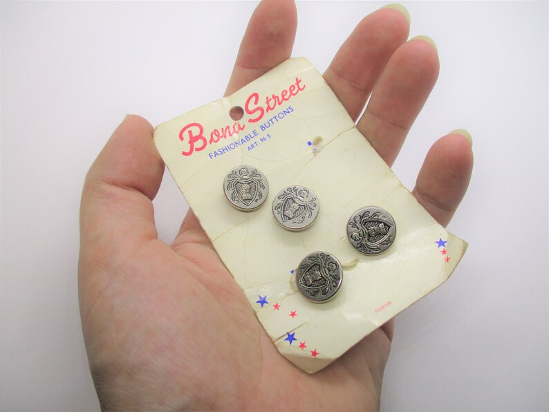 Castle Crest Buttons: Instant Collection Destash Four Silver - Etsy