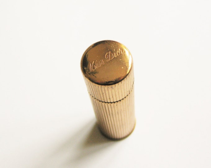 Pretty Vintage 1950s Miss Dior Engraved Perfume Bottle With Gold Plated ...
