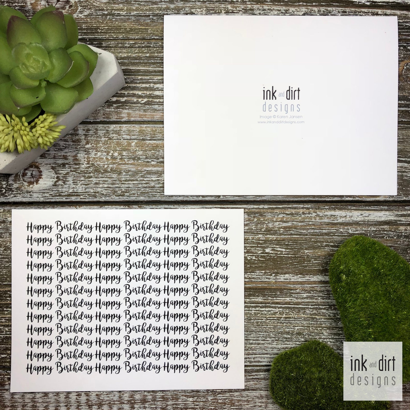 Happy Birthday Script Typography Card - Etsy