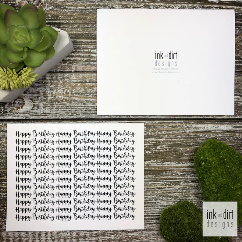 Happy Birthday Script Typography Card - Etsy