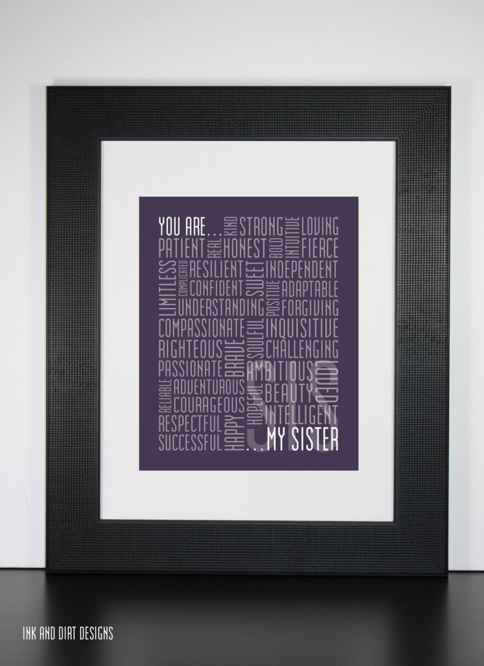 Sister Print Sister Love Sister Strength Sister Power Sister Typography ...