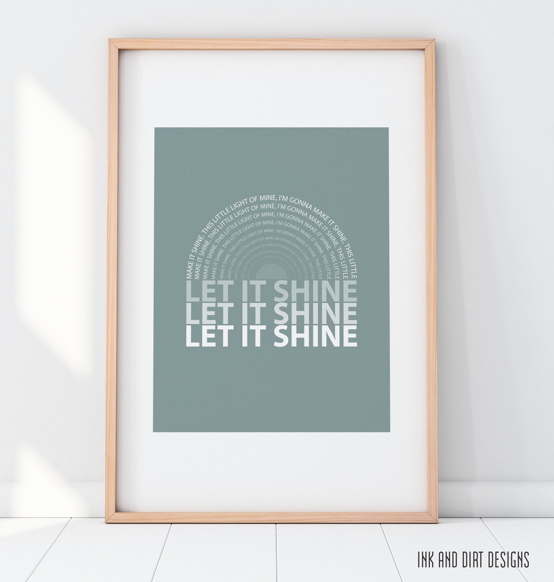 Let It Shine Typography Word Art - Etsy