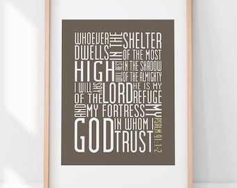 1 John 4:18 Typography Print 8x10 Scripture Bible Verse Faith Word Art ...