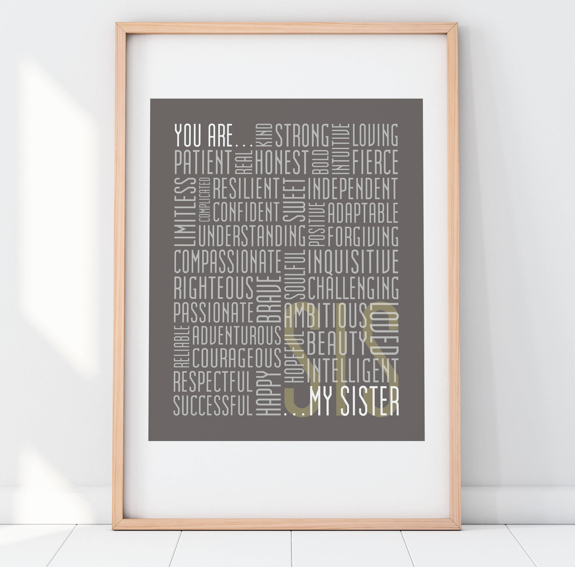 Sister Print Sister Love Sister Strength Sister Power Sister Typography ...