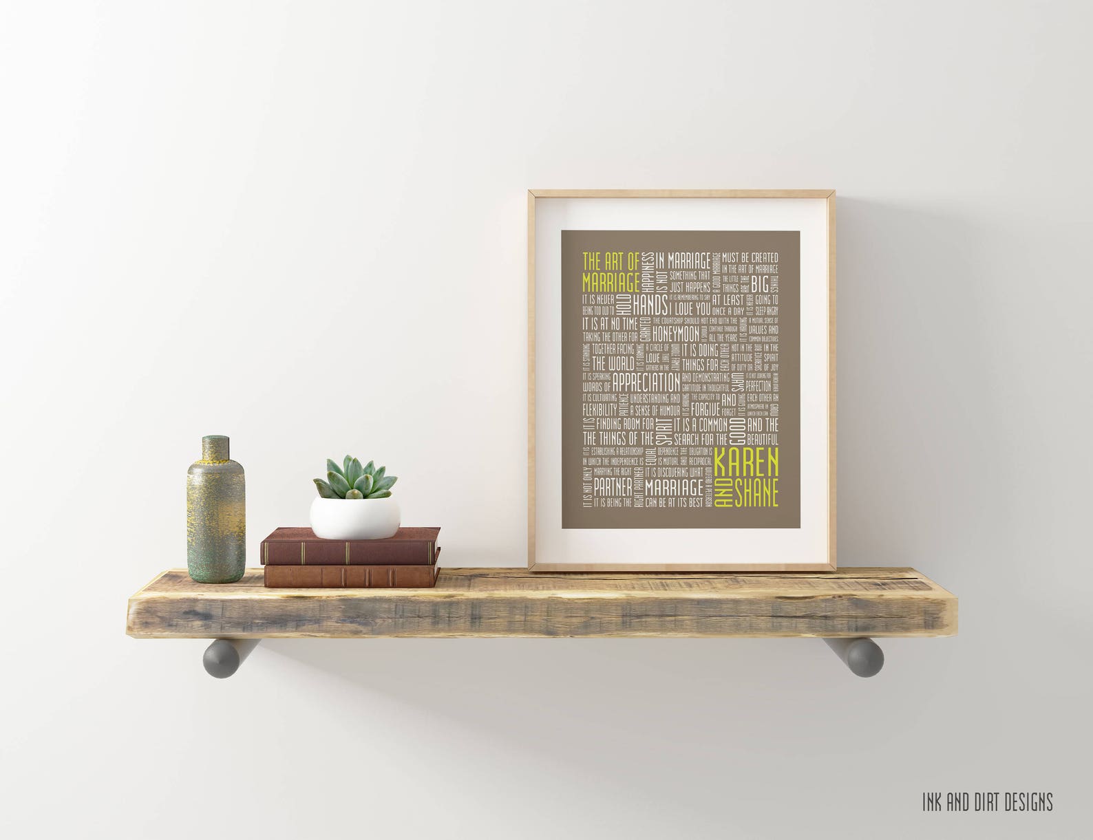 The Art of Marriage Customizable Typography Print 8x10 Word Art Wedding ...