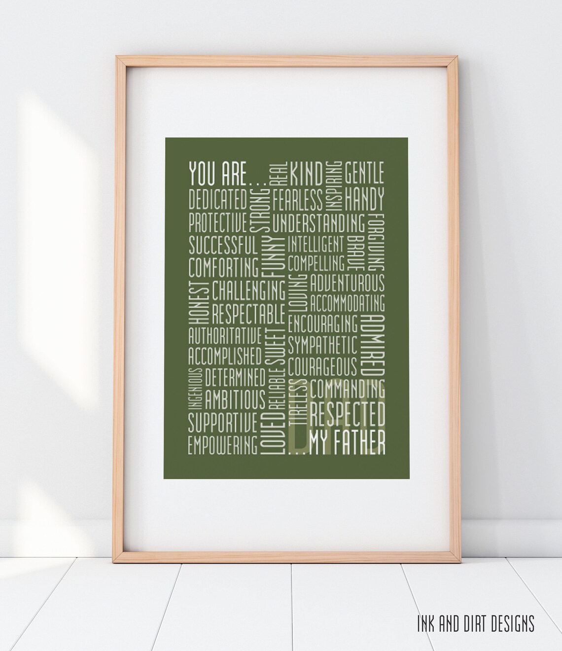 Father Print 5x7 Father Love Father Strength Father Appreciation Father ...