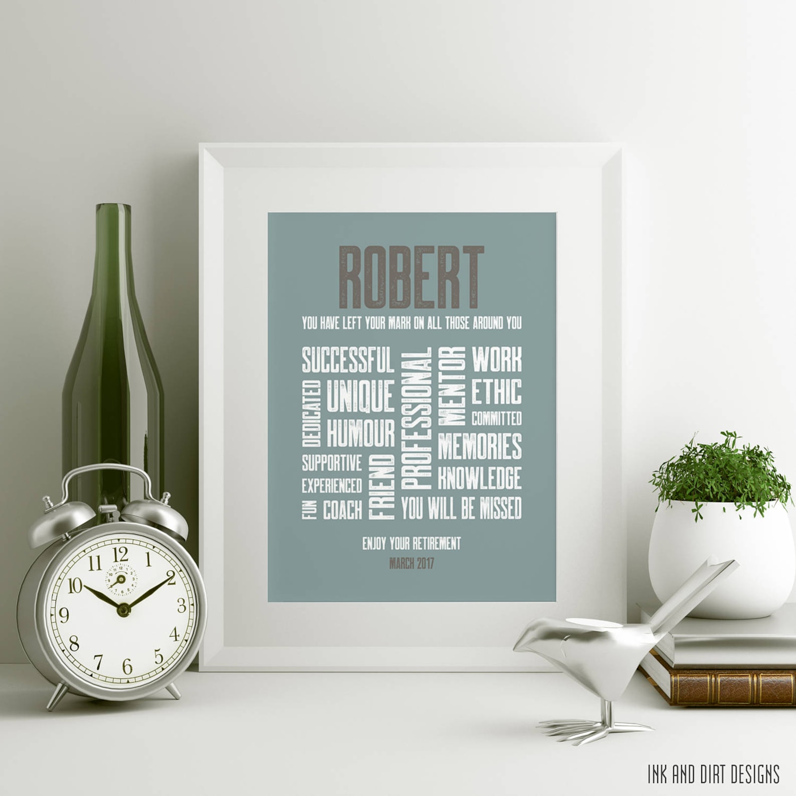 Retirement Print Retirement Gift Customized Retirement Typography 8x10 ...
