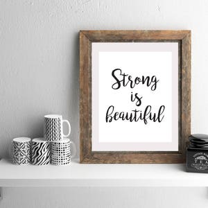 Strong is Beautiful - Motivational Healthy Lifestyle Physical Training ...