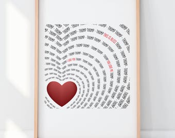 Heart Typography - Etsy