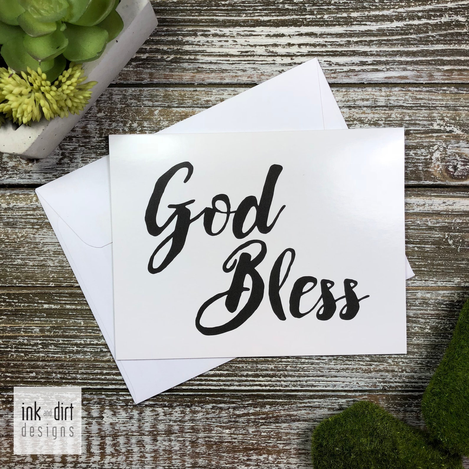 God Bless Typography Baptism Communion Confirmation Wedding Spiritual ...