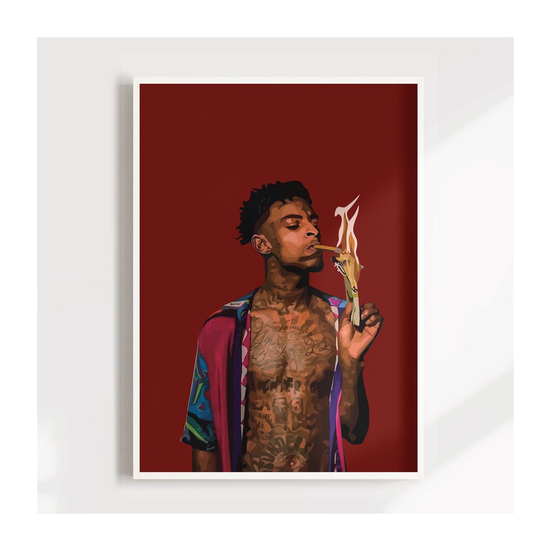 21 Savage Poster Minimalist Music Wall Art Rapper Print Hip Hop Poster ...