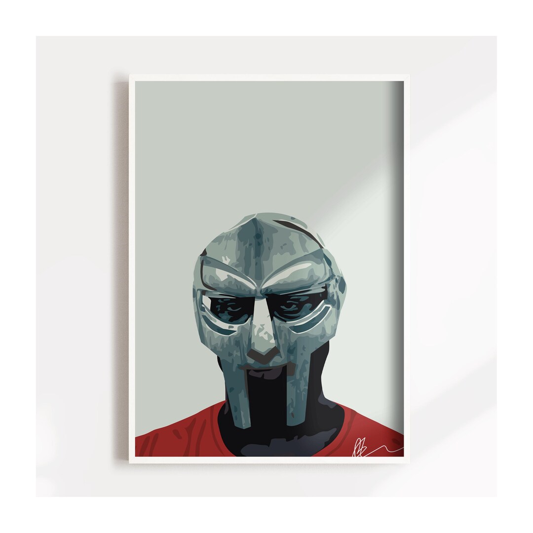 MF Doom Poster Minimalist Music Wall Art Supervillian Print Rapper ...