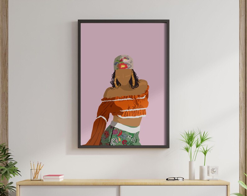 Rihanna Poster Minimalist Music Wall Art Rnb Print Riri Poster Dorm ...