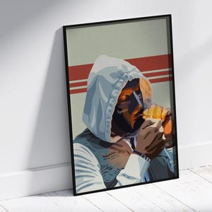 M Huncho Poster Minimalist Music Wall Art UK Rap Print Rapper Poster ...