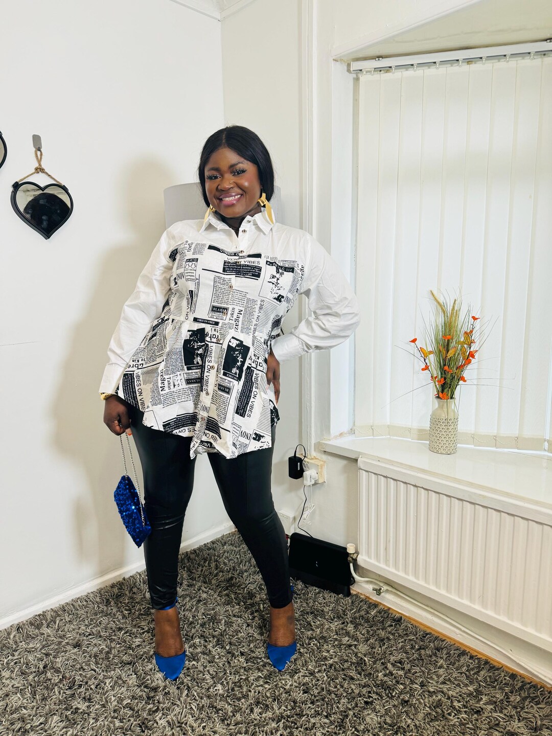 Ankara Newspaper Print Top - Etsy