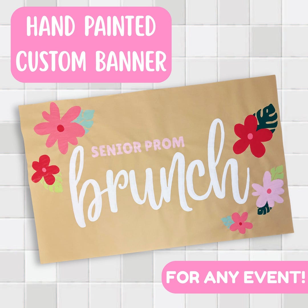 Hand Painted CUSTOM Party Banner - Etsy
