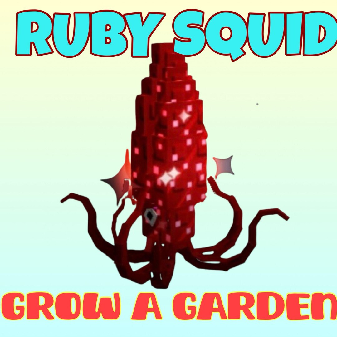 Ruby Squid - Grow A Garden ( 1 Piece ) - Etsy