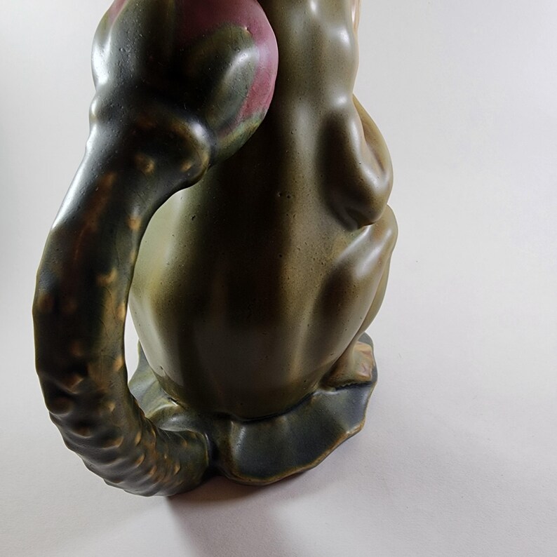 Vintage Majolica Large Frog on Lily Pad Pitcher / Jug Gorgeous Piece ...