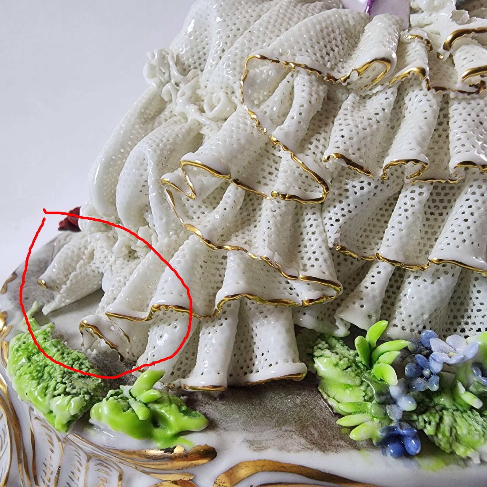 Very Rare Antique Capodimonte by Artist Luigi Fabris Lace Lady and ...