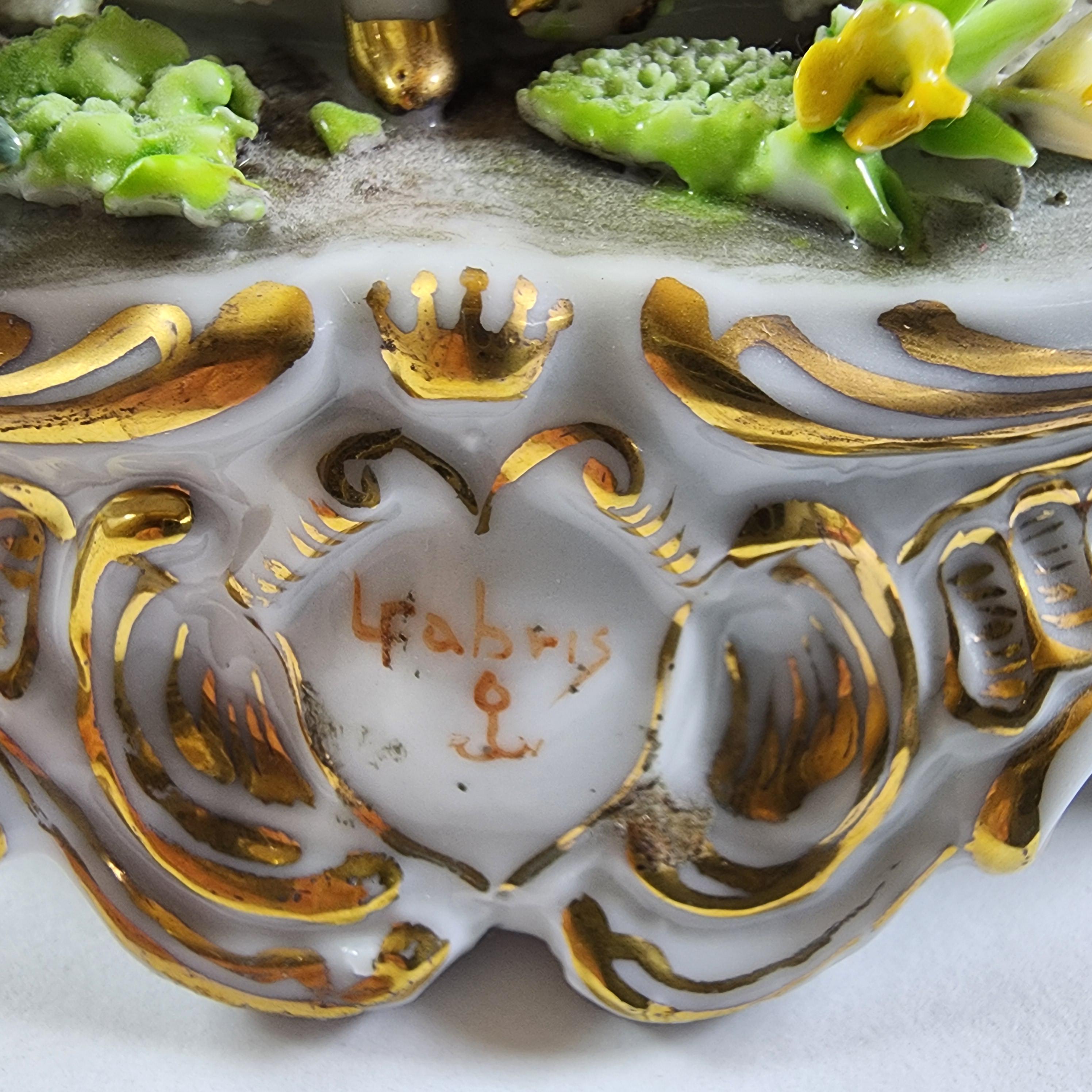 Very Rare Antique Capodimonte by Artist Luigi Fabris Lace Lady and ...