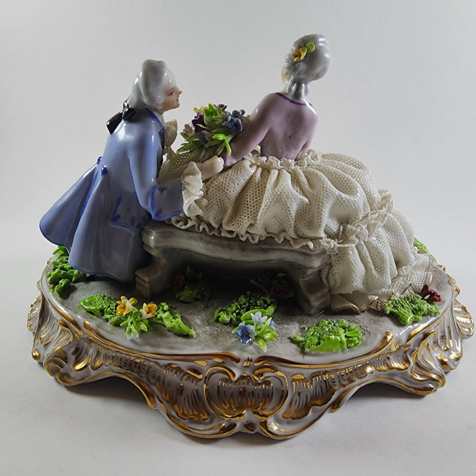 Very Rare Antique Capodimonte by Artist Luigi Fabris Lace Lady and ...