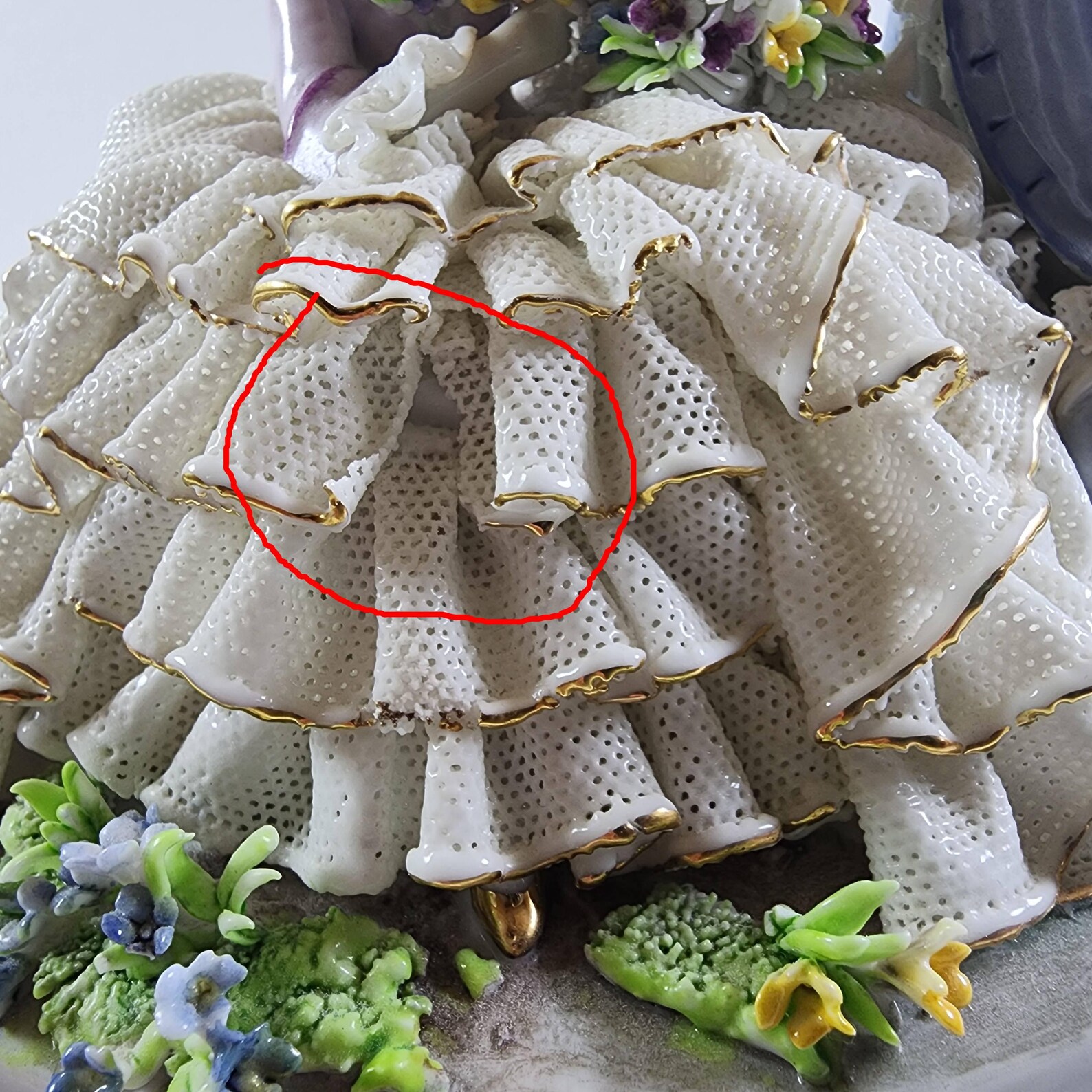 Very Rare Antique Capodimonte by Artist Luigi Fabris Lace Lady and ...